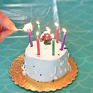Mermaid Candle Set (Pack of 7 Candles) Themed Birthday Party Supplies, Party Decorations