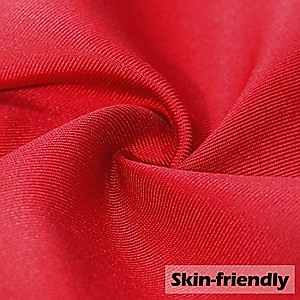 Novelty Place Kid's Apron with Chef Hat Set (3 Set) - Children’s Bib with Pocket Skin-friendly Fabrics - Cooking, Baking, Painting, Training Wear - Kid's Size (6-12 Year, Red)