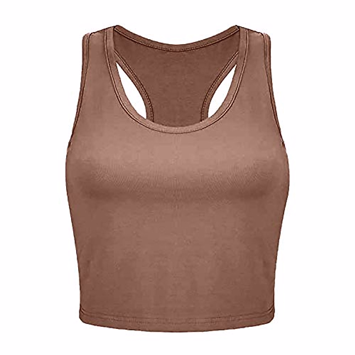 Aniywn Sleeveless Workout Tops for Women Racerback Cropped Tank Top Slim Fitted Exercise Yoga T-Shirts Gym Running Shirts