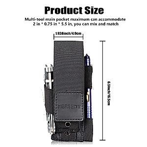 Multitool Sheath, Multitool Sheath for Belt, Folding Knife Sheath Pouch for Belt, Belt Pouches for Men,Multi-Purpose Tool Holder,Tactical Carrying Case Pouch Men’s Waist Pocket Rescue Essential