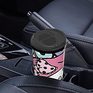 ORPJXIO Coffee Cup Kuromi Anime My Melody Insulated Water Bottle Double-Layer Mug Tumbler Cup With Lid 12 OZ