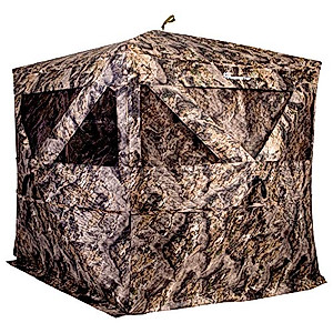 Ameristep Pro Series Thermal Hub Blind | 4 Person Insulated Hunting Blind Designed for Cold Weather in Mossy Oak Elements Terra, AMEBF1009, One Size