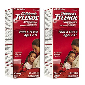 Tylenol Children's Pain Reliever/fever Reducer Cherry Flavor 4 Oz (Pack of 2)