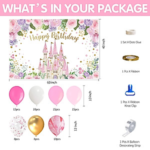 HIPVVILD Princess Birthday Decorations - Princess Birthday Party Supplies, Plate, Cup, Napkin, Balloon Arch, Backdrop, Tablecloth, Cutlery, Princess Party Decorations Tableware Supplies | Serve 24