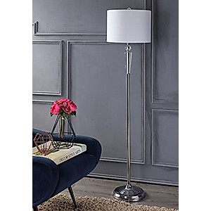 JONATHAN Y JYL2022A Reese 59.5" Crystal LED Floor Lamp Modern,Contemporary,Traditional,Glam for Bedrooms, Living Room, Office, Reading, Clear/Chrome