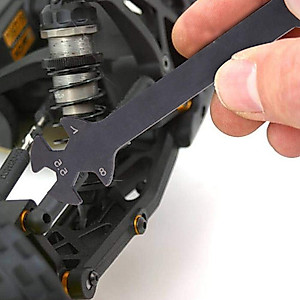 Dilwe Metal Wrench for RC Car, Remote Control Model Toy Tool Multi-function Wrench for RC Car
