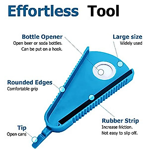 MEHIDFY Jar Opener, 4 in 1 Can Opener with Jar Opener Gripper Pad, Multifunctional Bottle Opener for Weak hands, Seniors with Arthritis and Anyone with Low Strength, Kitchen Gadgets (2*Blue)