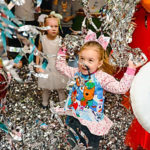 2Pcs Jojo Siwa Style Bows, 8 Inches Large Bows Gift for Girls,Jumbo Jojo Bows Hair Accessories (Black & Pink)