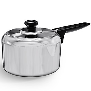 Magnaware Cast Aluminum Sauce Pan with Lid 2 Quart - Multipurpose Lightweight Saucepan with 2 Side Pour Spouts & Stay-Cool Handle - Small Cooking Pot for Sauces, Pasta, Soup - Oven Safe