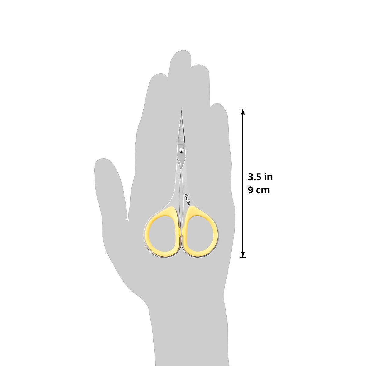 Beaditive Sewing and Embroidery Scissors Set (2 Pc.) Curved and Straight, Sharp, Stainless-Steel Design | Precision Tips, Ergonomic Rubber Handle Grip | Small, Compact DIY Use (Extra Sharp)