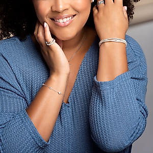 Silpada 'Beaded Trinity' Chain Bracelet in Sterling Silver, 6.75"