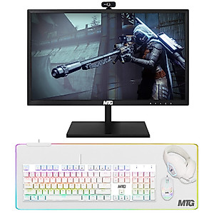 TechMagnet All in one Desktop Computer, Cheetah 6, Intel Core i5 6th Gen 2.5 GHz, 8GB DDR3, 120GB SSD, 27 inch LED Monitor, MTG Gaming Kit with Webcam, Win10 Pro (Renewed)