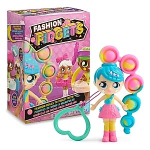 Fashion Fidgets Sensory Toy Dolls – Push Pop Fidget Toy Includes 1 Mystery Doll – Anxiety and Stress Relief for Kids