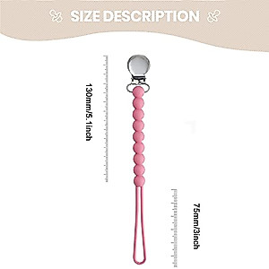Pacifier Clips Baby Girls - MORIBOX Paci Clip Soothe Baby Binky Holder for Shower Birthday Gift 2 Pack