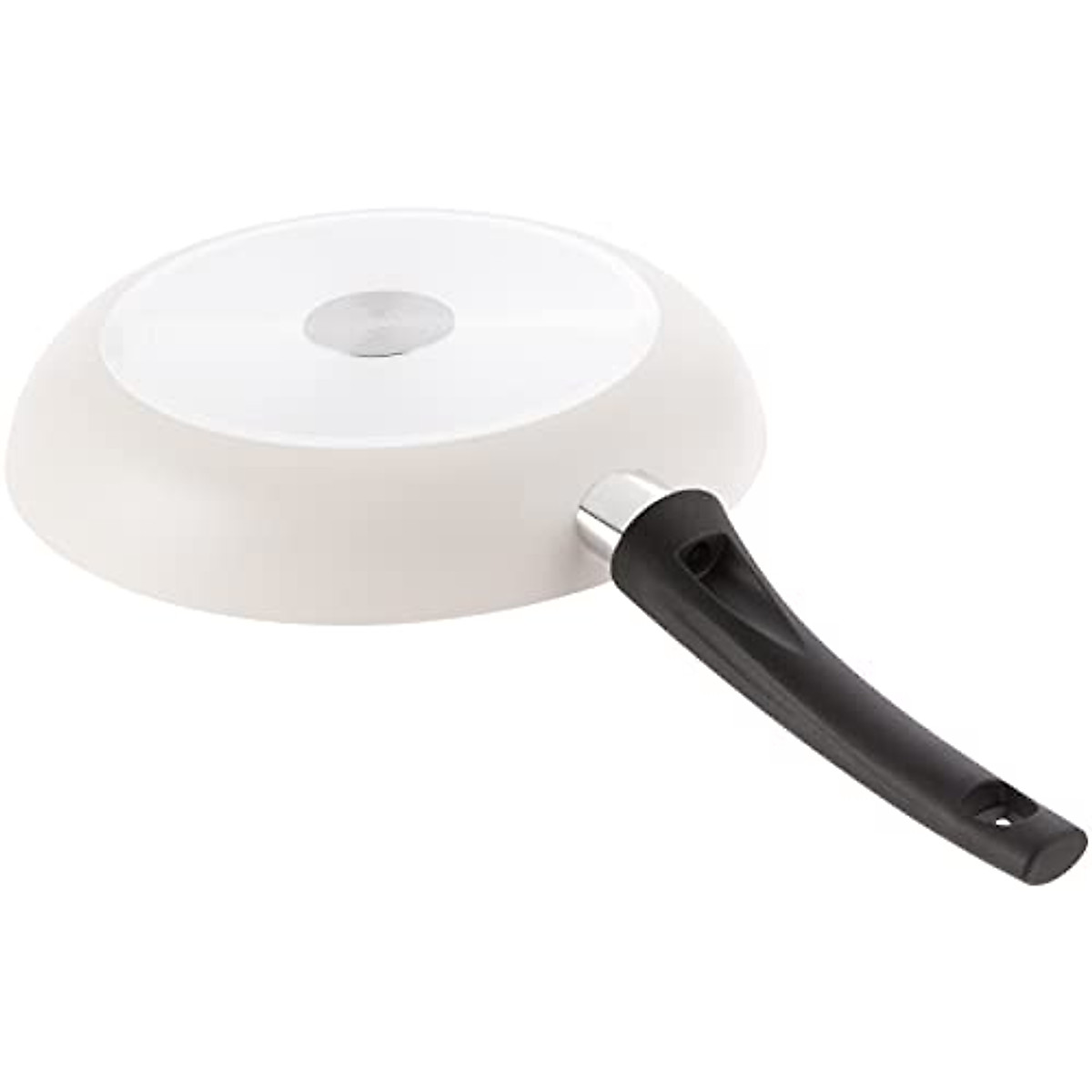 BELLA Cookware Set, 12 Piece Pots and Pans with Utensils, Nonstick Scratch Resistant Cooking Surface Compatible with All Stoves, Nylon and Aluminum, Cream