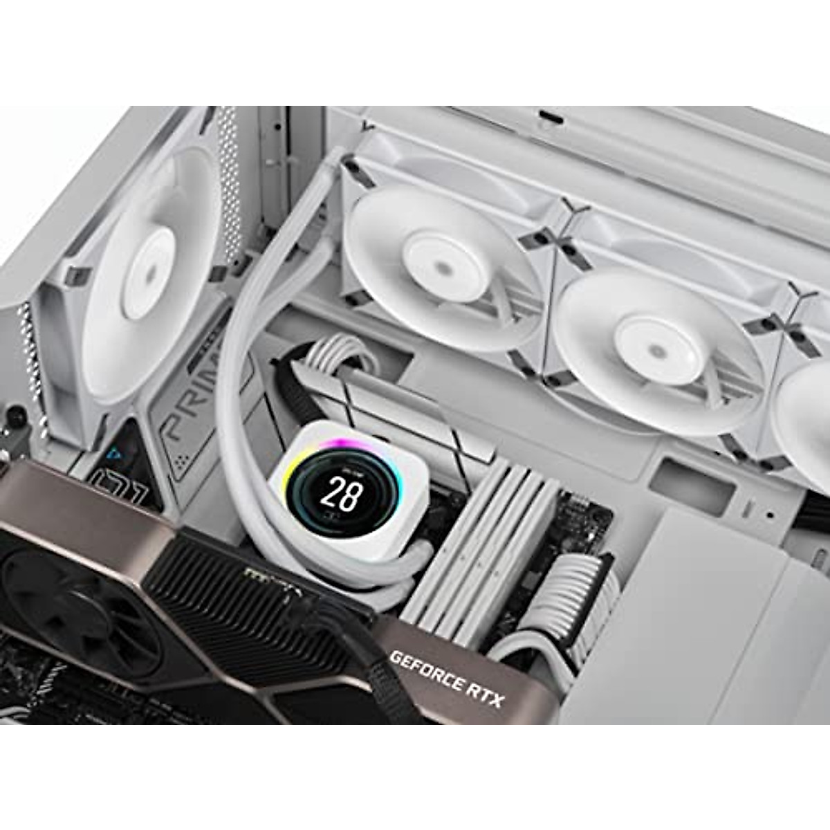 Corsair AF120 Elite, High-Performance 120mm PWM Fluid Dynamic Bearing Fan with AirGuide Technology (Low-Noise, Zero RPM Mode Support) Single Pack - White