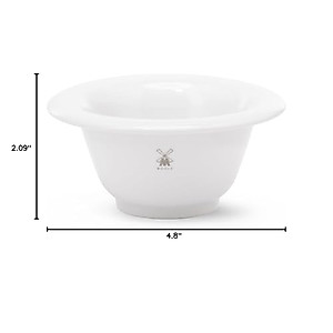 MÜHLE White Porcelain Platinum Rim Shaving Dish