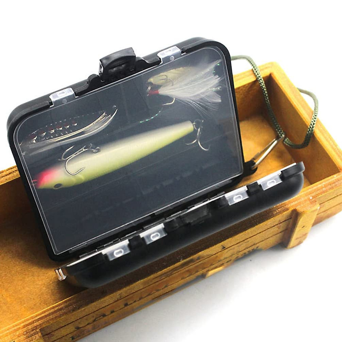 LIOOBO 3Pcs Box Bait Storage Box Backpack Black Fishing Tackle Storage Black Serving Tray Black Backpack Tackle Organizer Fishing Lure Tray Tackle Bag PVC Fishing Accessories Detachable