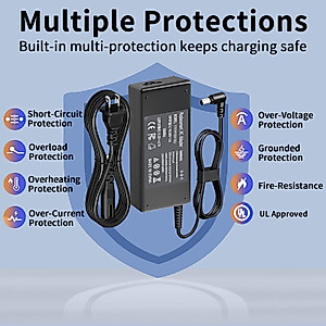 19.5V AC Adapter for Sony Bravia KDL-40 KDL-42 KDL-48 KDL-55 KDL-32 Series KDL-40R510C KDL-40W650D KDL48W590B KDL55W650D KDL48W600B KDL-42W650A KDL-40W600B KDL-32W Smart LED LCD HD TV Screen Power