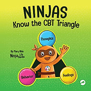 Ninja Life Hacks Flippable Toy CBT Book Box Gift Set (Angry Ninja + Positive Ninja, Nervous + Calm Ninja, Anxious + Brave Ninja, Thinking + Impulsive Ninja)