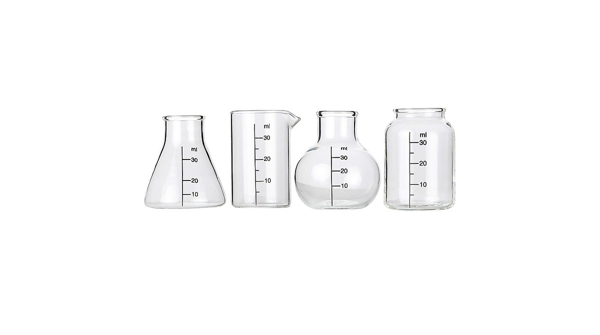 Lily's Home Mini Science Beaker & Flask Shot Glasses Set of 4