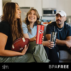 Simple Modern Officially Licensed NFL San Francisco 49ers Plastic Tumbler with Lid and Straw | Lightweight Travel Iced Coffee Cups, Cold Brew, Smoothie, or Tea Cup | 24oz | Classic Collection