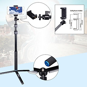 Smatree Selfie Stick Telescoping Compatible for G*Pro 13/12/ 11/10/Max/9/8/7/6/5/4/3+/3/Session/G*pro(2018)/Ricoh Theta S/V/Samsung Gear360/YI 4K/DJI OSMO Action 4/3/2 Camera