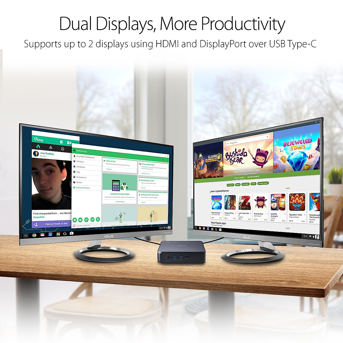 ASUS Chromebox 3 Mini PC with Intel Core i7-8550U Processor, 4K UHD Graphics and Power Over Type C