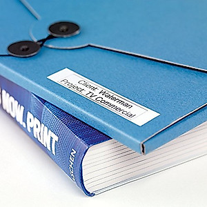 DYMO Standard D1 Labeling Tape for LabelManager Label Makers, Black Print on White Tape, 1/2'' W x 23' L, 1 catridge (45013)