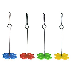 Youngy Parrot Fruit Fork Feeding Birds Hang Cage Stainless Steel Parakeet Skewer 2 Size - L