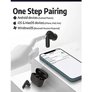 MOFRED Wireless Earbuds Bluetooth 5.0 Headphones with 30H Cycle Playtime Built-in Mic IPX6 Waterproof Headsets with Charging Case for in-Ear Buds Stereo Earphones for Android etc