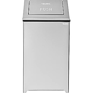 Global Industrial 40 Gallon Stainless Steel Swing Top Receptacle