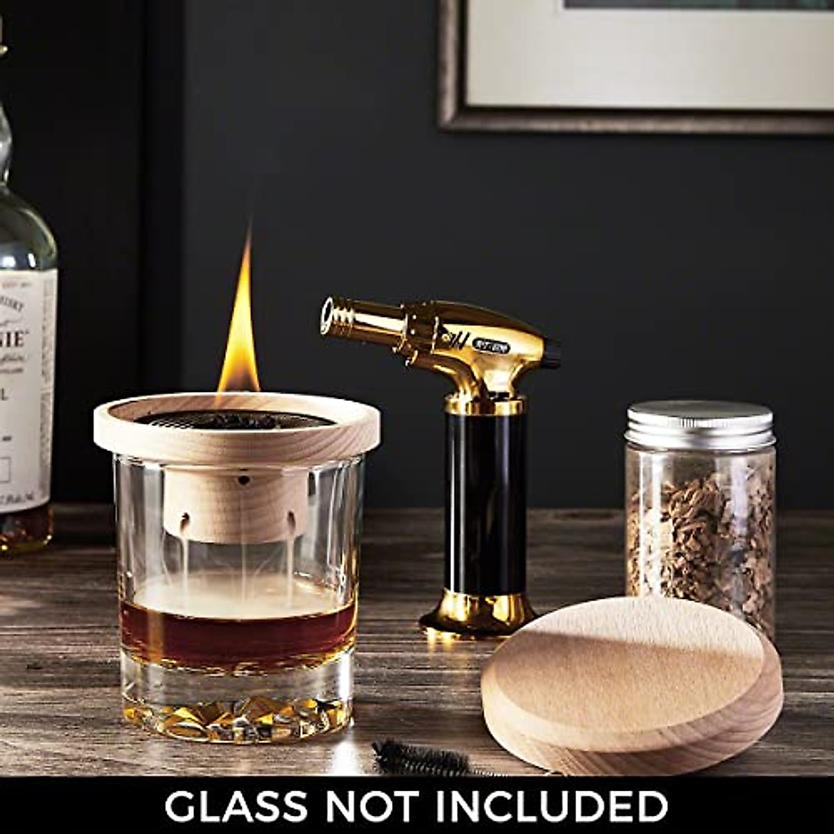 Halo Glass Topper Cocktail Smoker 5pc Kit with Torch