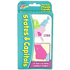 States & Capitals Pocket Flash Cards