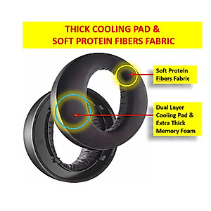 OYSTERBOY 1 Pair PS5 Replacement Ear Pads Cushions Compatible with Sony PlayStation PS5 Wireless Headphone, Pulse 3D Wireless Headset, High-Density Noise Cancelling, Memory Foam (Cooling Gel)