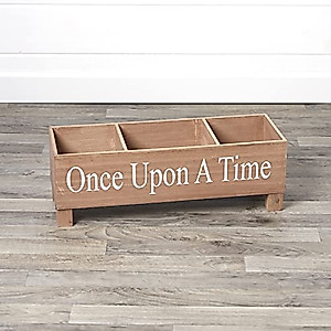 The Lakeside Collection Children's Storage - 3 Bin Toy Storage for Nursery or Bedroom - Brown