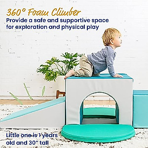 ECR4Kids SoftZone Single Tunnel Maze, Toddler Playset, Contemporary, 6-Piece