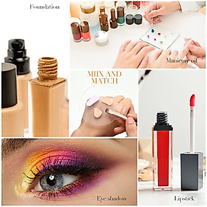 2 Pieces Makeup Mixing Palette Handheld Makeup Mixing Tray Acrylic Foundation Clear Palette Eyeshadow Hand Cosmetic Foundation Dish for Blending