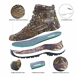 HANAGAL Hunting Boots Lightweight EVA Midsole Waterproof Mens Work Boots Anti-wicking Military Tactical Army Combat Hiking Boots for Men Size 9