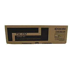 Kyocera TK-132 1T02HS0US0 FS-1300D FS-1350DN FS-1028MFP FS-1128MFP Laser Toner Cartridge (Black) in Retail Packaging
