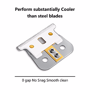 T Blade, T clipper and trimmer ceramic blades, T clipper and trimmer replacement blade replacement blade (Ceramic T blade + sliver steel blade)