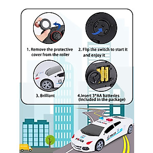 Police Car Toy for Boys, Girls, Kids, Police Car Toys with Lights and Siren, Interactive Educational Gift Toys for 3 4 5 6 7 Year Old Boys Girls