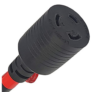 Fullsky FC-L63L62 Generator Adapter Cord NEMA L6-30P to NEMA L6-20R Male L6-30P Generator Plug to Female L6-20R Lock 3 Prong Receptacle Adapter Output Maximum 20Amp 250Volt