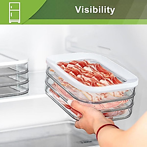 Deli Meat Container for Fridge, 2024 New Bacon Lunch Meat Container for Refrigerator, Meal Prep Containers, Stackable Food Storage Boxes with Lid for Cold Cuts,Salami,Deli,Lunch Meat,BPA Free,18.6oz
