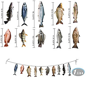 Gone Fishing String Hanging Banner for Birthday Welcome Home Vacation Family Reunion Bass Fishing Competition Freshwater Pond Outdoor Salt Water Tournament Retirement Barbecue Party Decoration (1 Line)