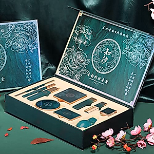 NC Zhiyi Huanyan Ancient Rhyme Xizi Oriental Makeup Set Eye Shadow Lipstick Set Box Cosmetics Chinese Style Gift Box Beauty Makeup