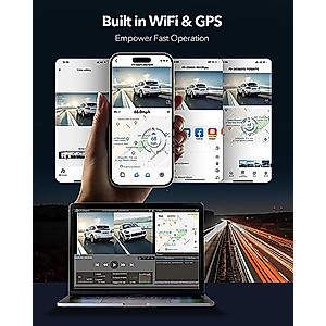 REDTIGER Dash Cam 4K Front and Rear 1080P, WiFi GPS Car Camera with Free 32GB SD Card, Dual Dash Camera for Cars, Loop Recording, Night Vision, Parking Mode, Smart App Control, Support 256GB Max