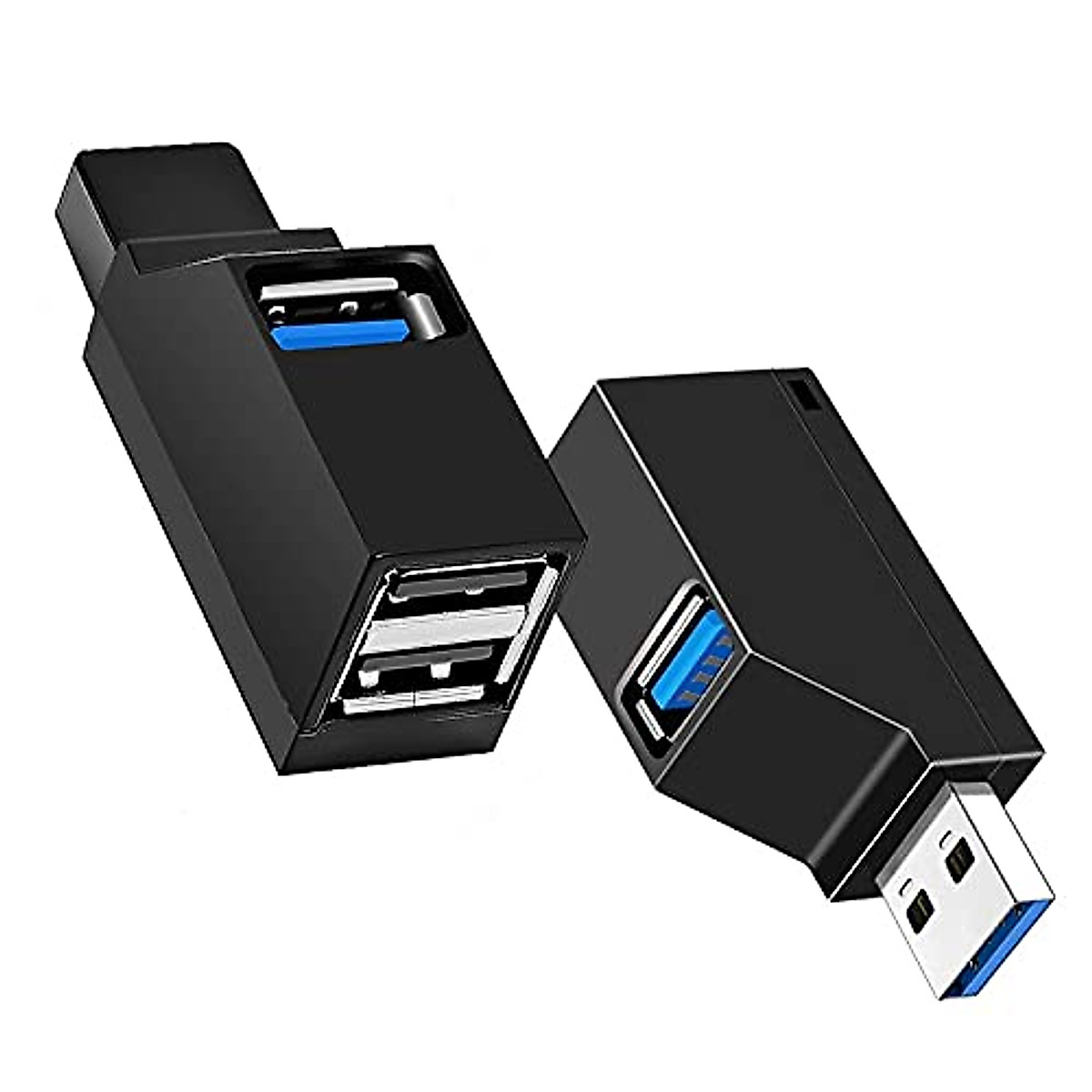 SHYPT USB 3.0 Adapter Extender Mini Splitter Box 3 for PC Laptop Mobile Phone High Speed U Disk Reader (Color : Black)