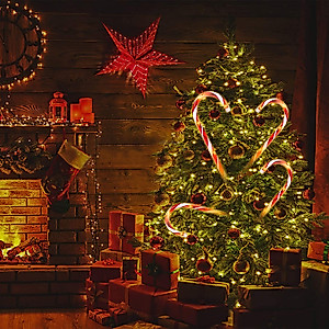 Christmas Candy Cane Lights,20 Inch Candy Cane Outdoor Christmas Decorations Outdoor Pathway Waterproof Led Light for Walkway, Yard, Home, Holiday Party Decoration (16Pack)