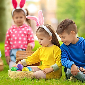 CAKKA Easter Eggs with Toys Inside, 12 Pack Prefilled Easter Eggs with Bunny Animal Plush, 3” Pre Filled Plastic Easter Eggs, Easter Fillers Stuffers Toys for Toddlers 1-3 Baby Girls